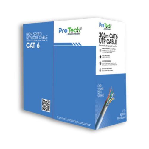 Pro Tech PTN-C6-CCAM-IN-WH 305M CAT6 UTP Cable White - Orbitech BD